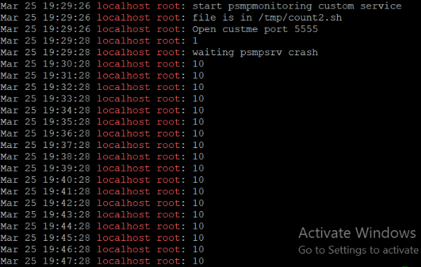 Create a PSMP monitoring service