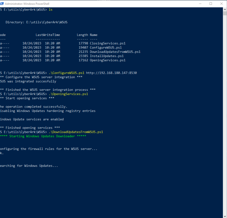 Vault Server: Windows Updates With Windows Server Update Services (WSUS)