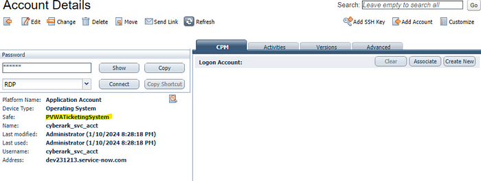 CyberArk Integration with ServiceNow Ticketing System Walkthrough