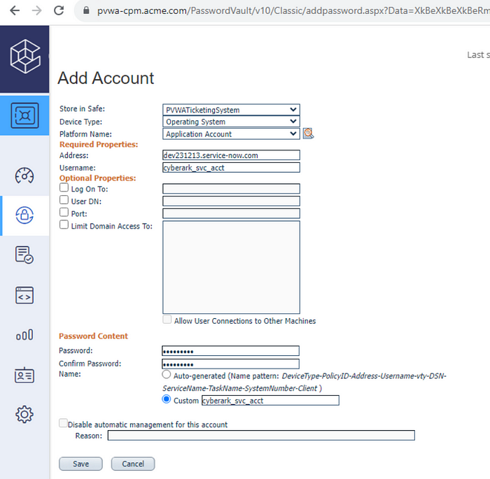 CyberArk Integration with ServiceNow Ticketing System Walkthrough