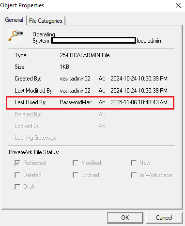PVWA - Last Access (Modern v10 UI) vs. Last Used (Classic UI)
